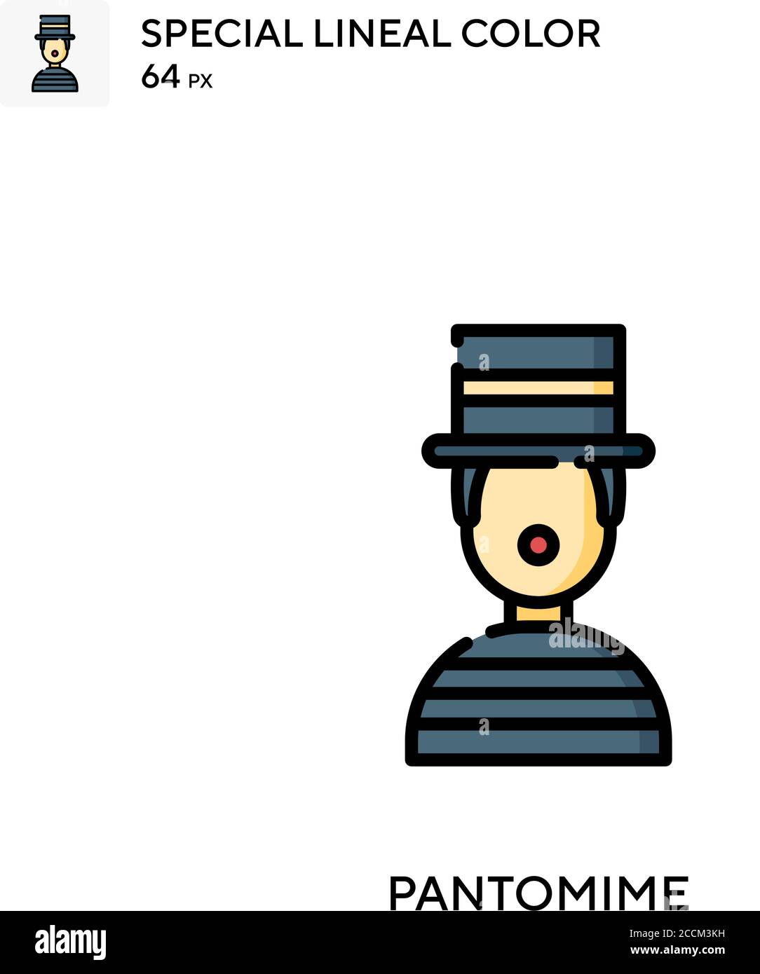 Pantomime Special lineal color icon. Illustration symbol design ...
