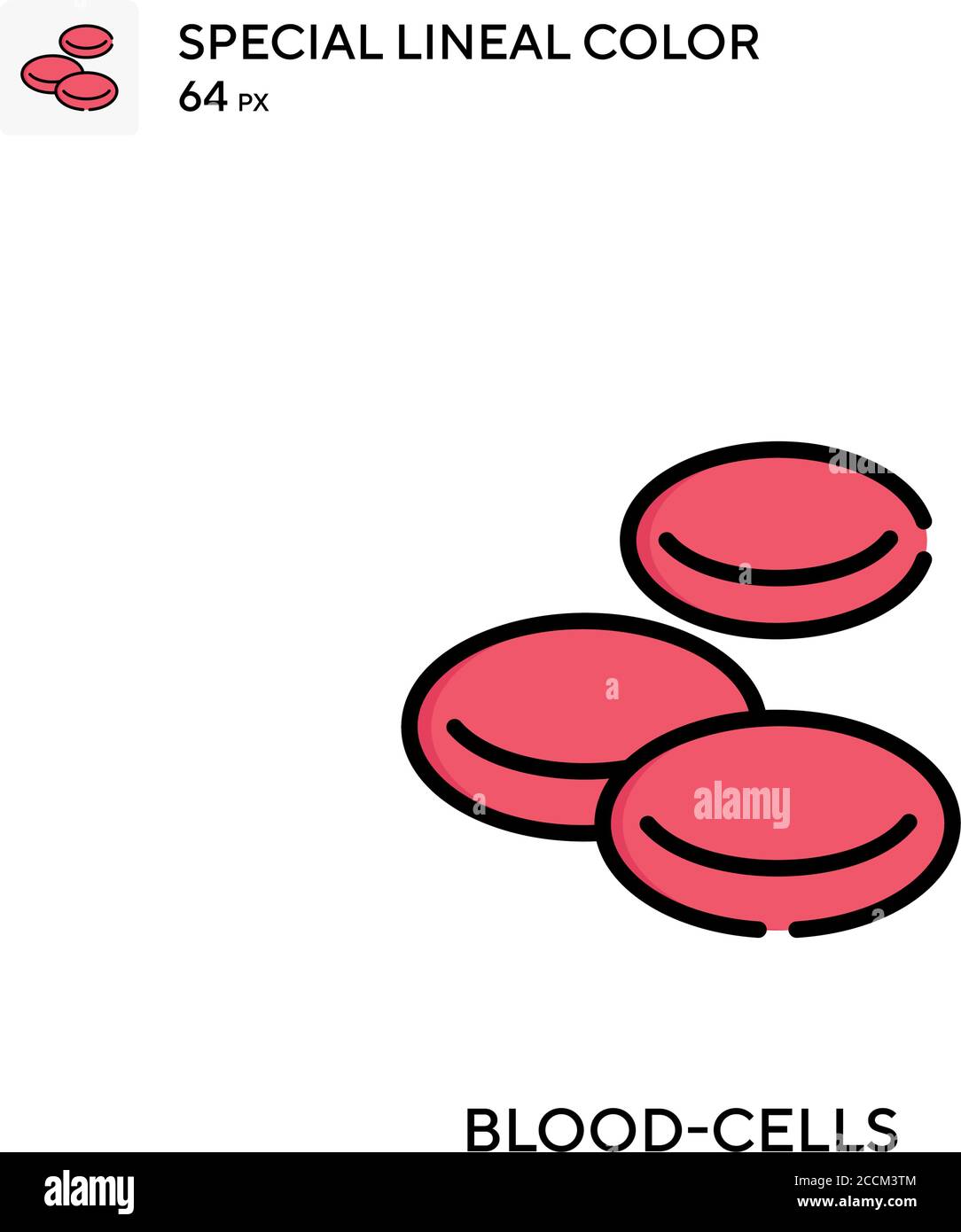 Blood-cells Special lineal color icon. Illustration symbol design ...