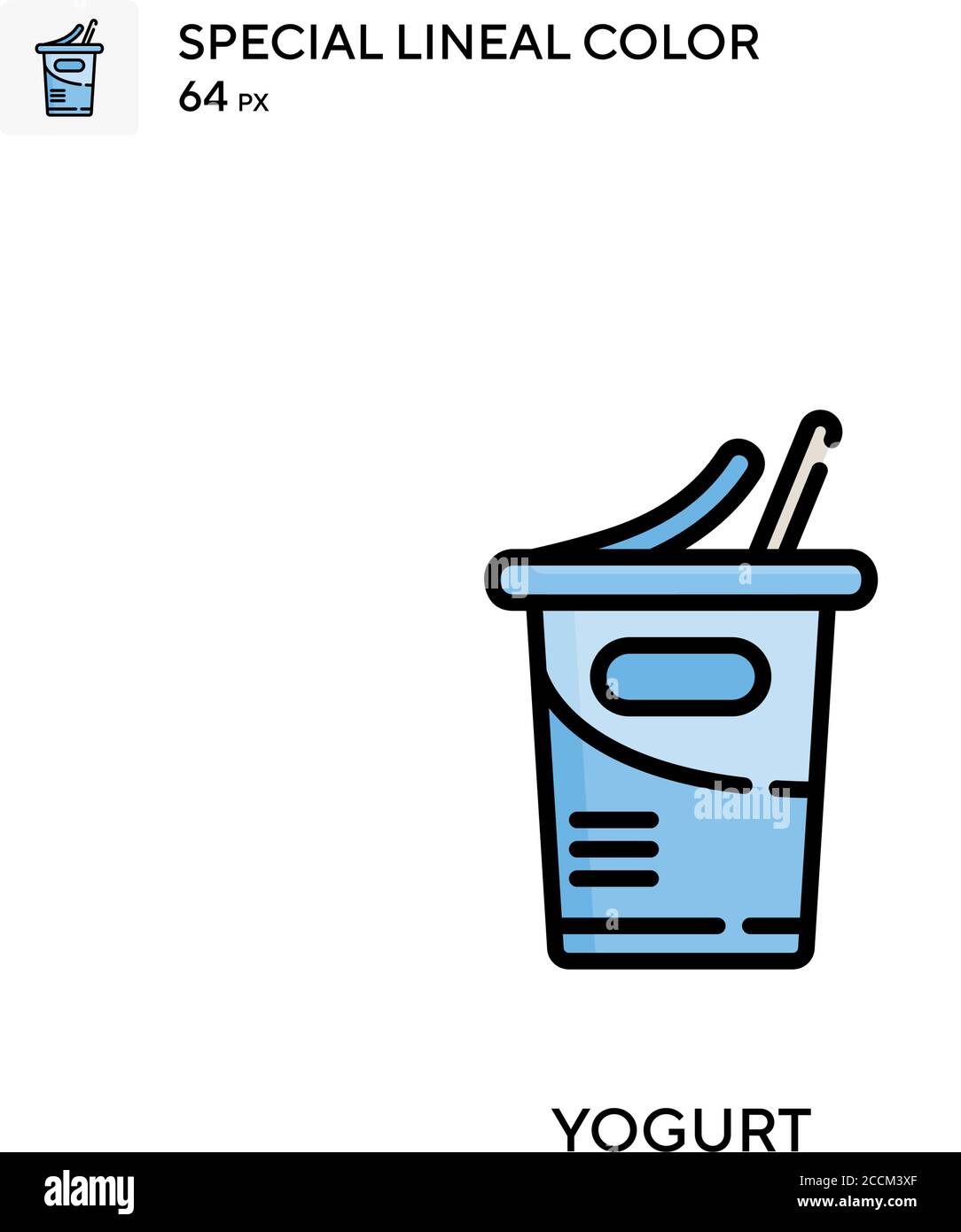 Yogurt Special lineal color icon. Illustration symbol design template ...
