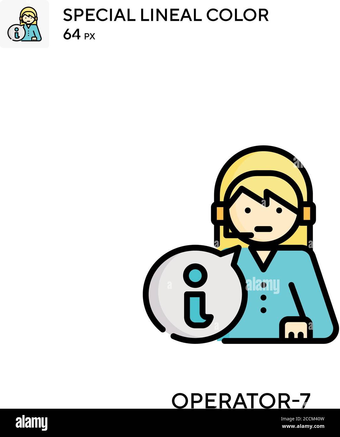 Operator-7 Special lineal color icon. Illustration symbol design ...