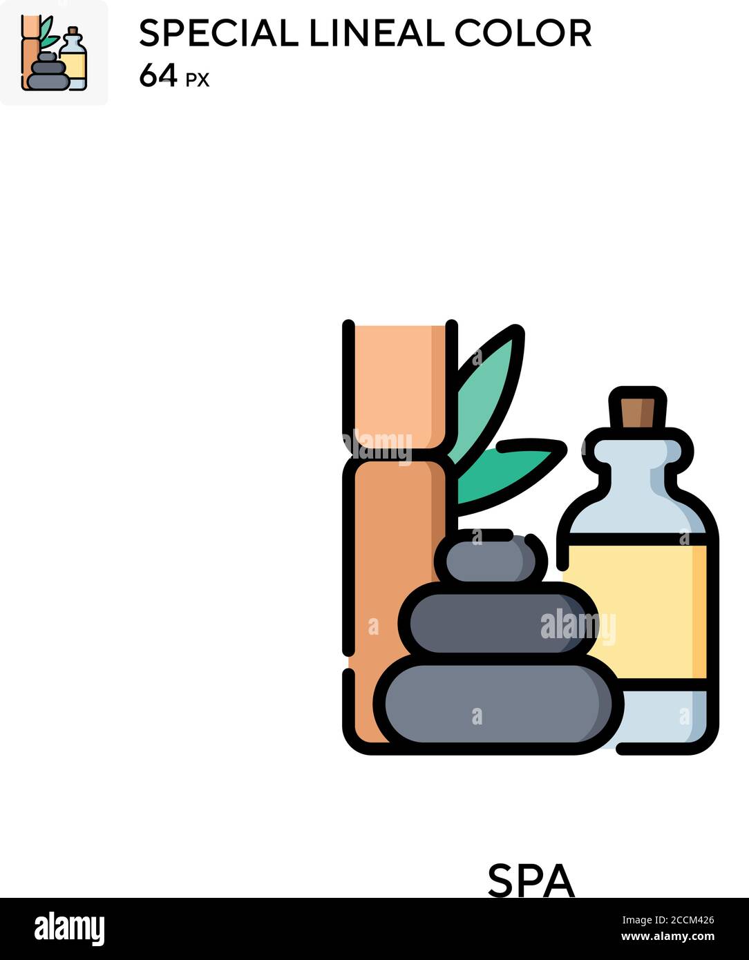 Spa Special lineal color icon. Illustration symbol design template for ...