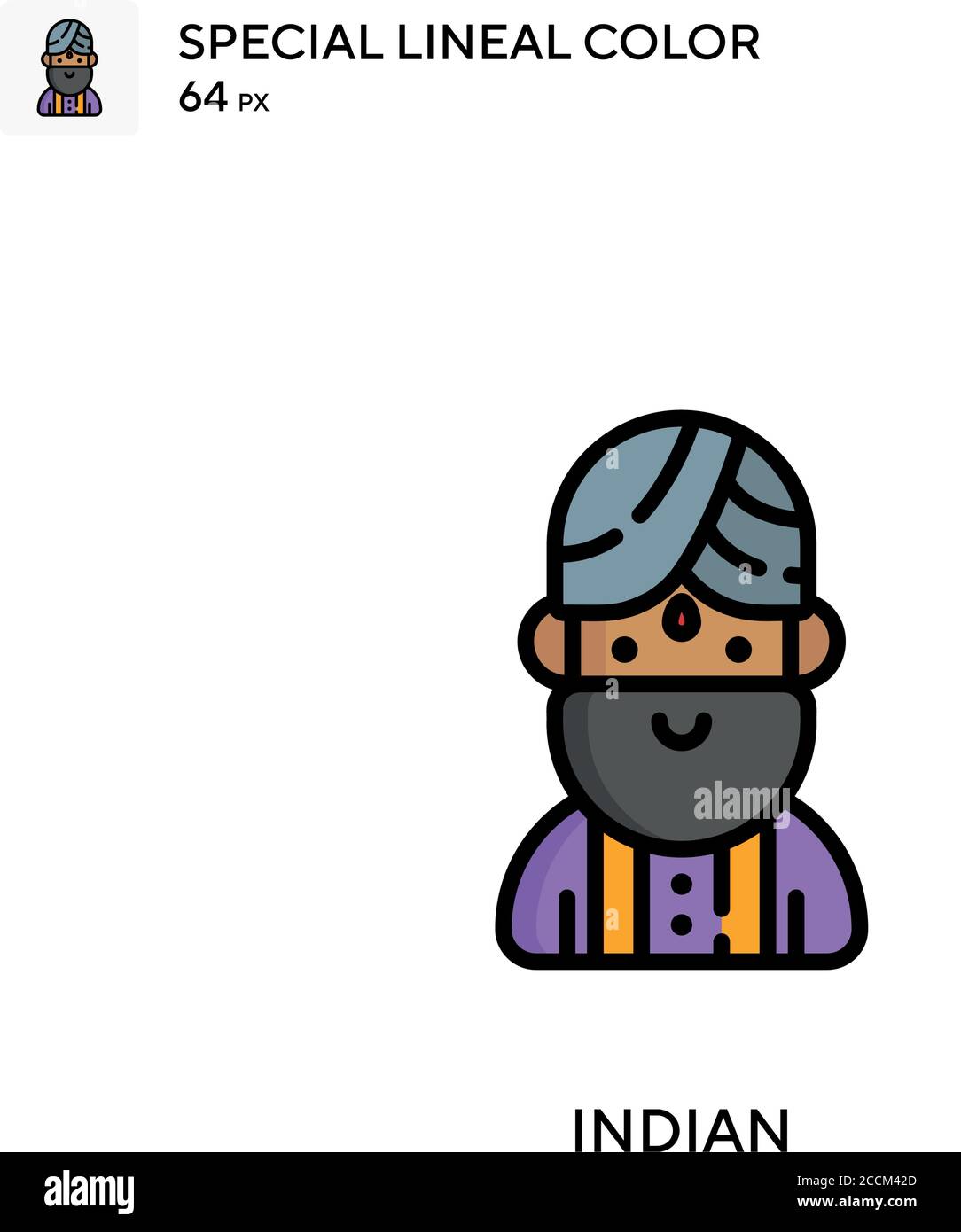 Indian Special lineal color icon. Illustration symbol design template ...