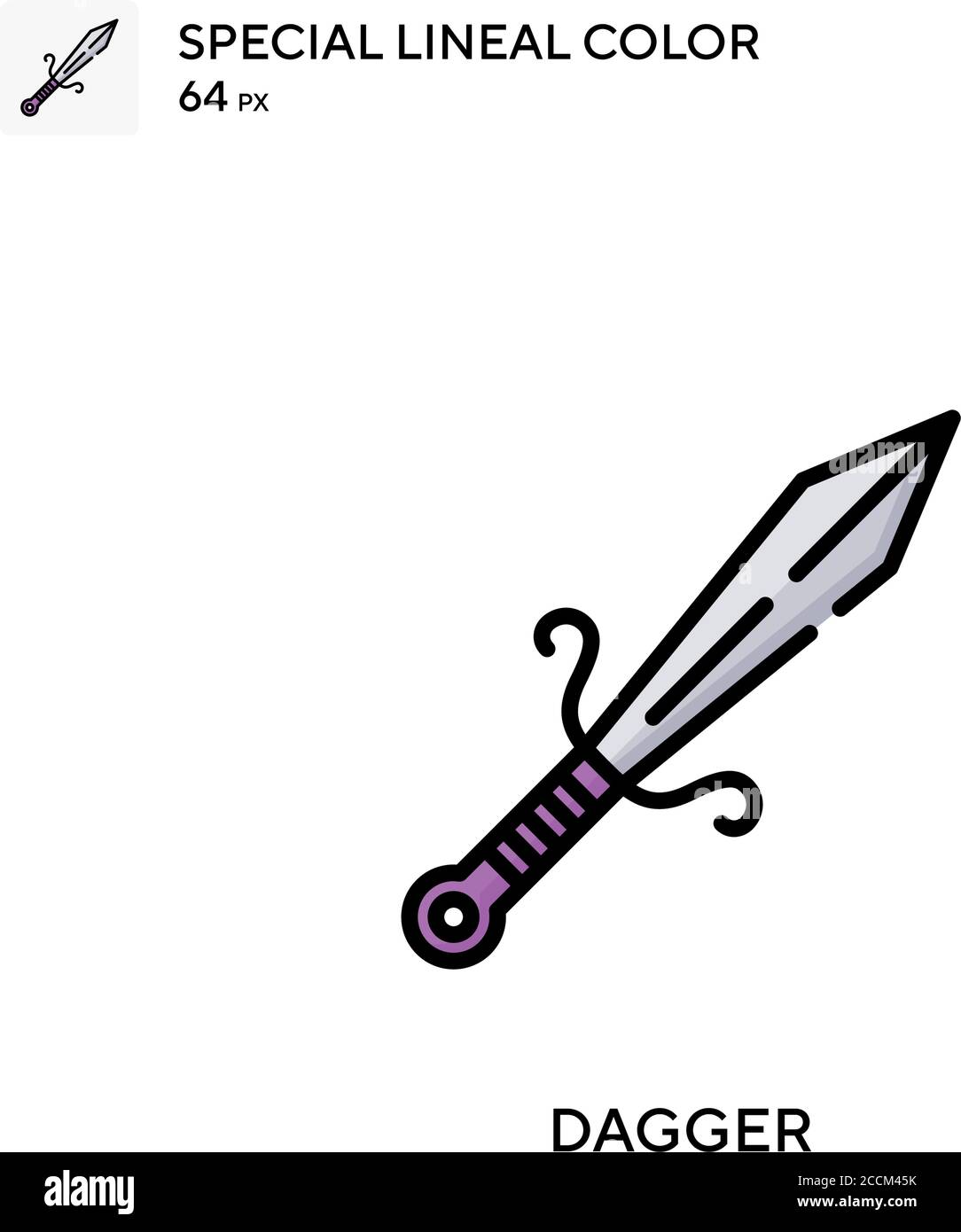 Dagger Special lineal color icon. Illustration symbol design template ...
