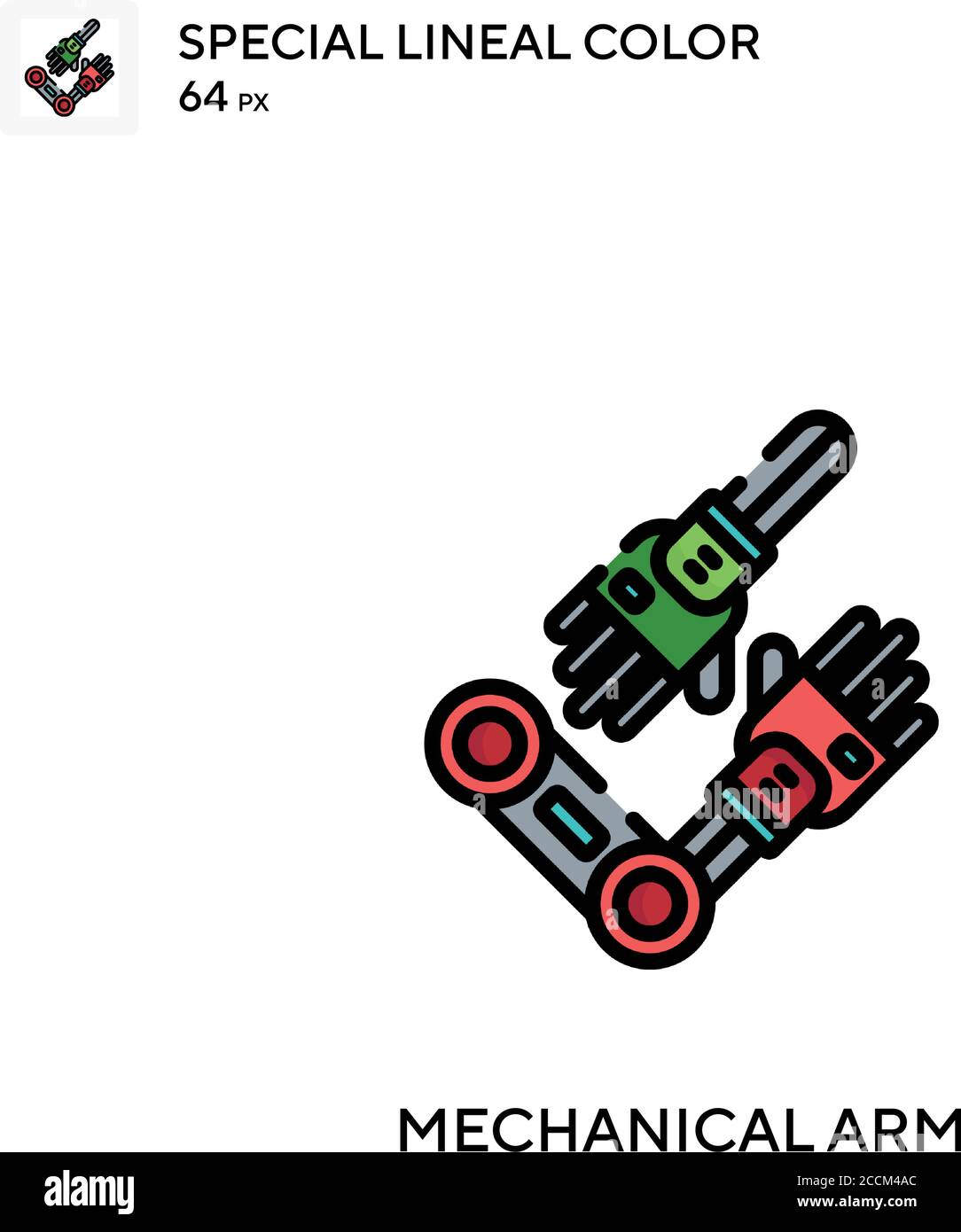 Mechanical arm Special lineal color icon. Illustration symbol design ...