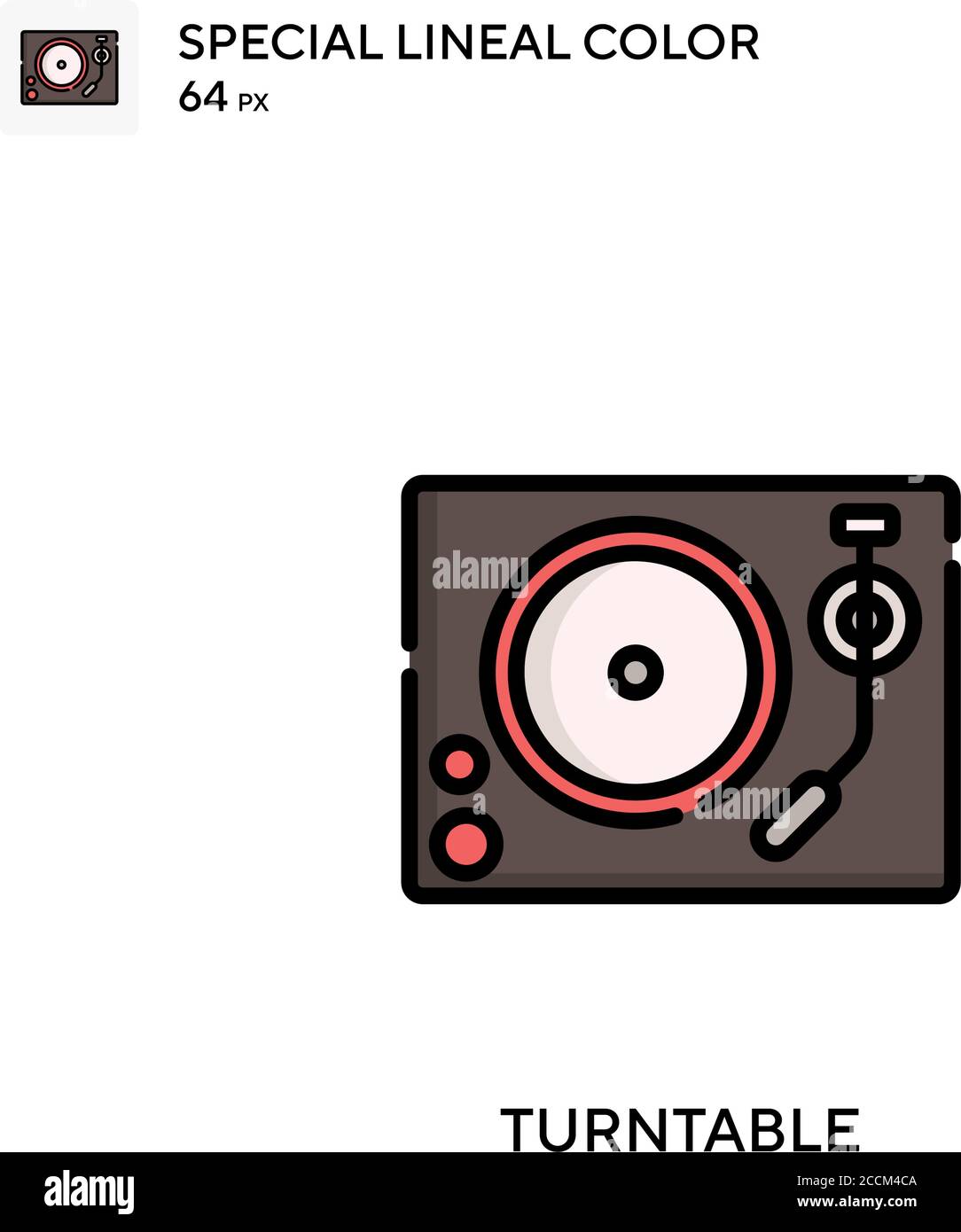 Turntable Special lineal color icon. Illustration symbol design ...