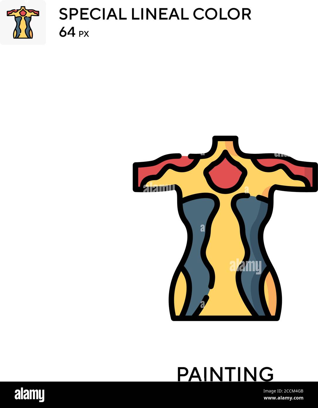 Painting Special lineal color icon. Illustration symbol design template ...