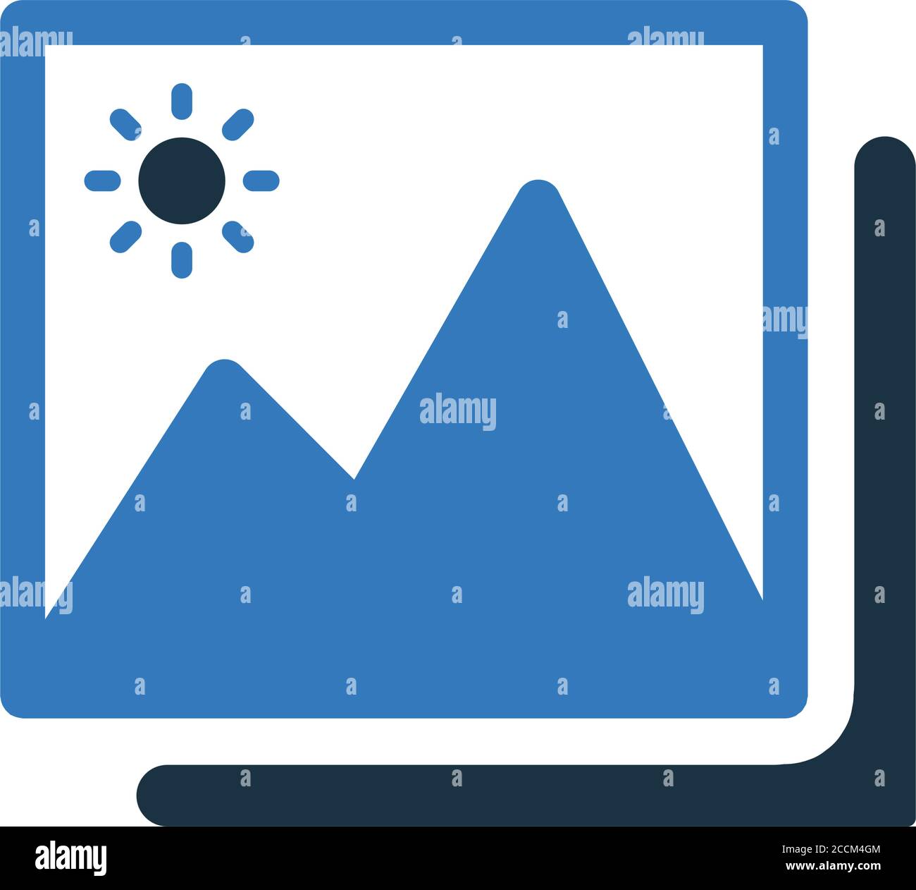 Image gallery thumbnail icon is isolated on white background. Simple ...