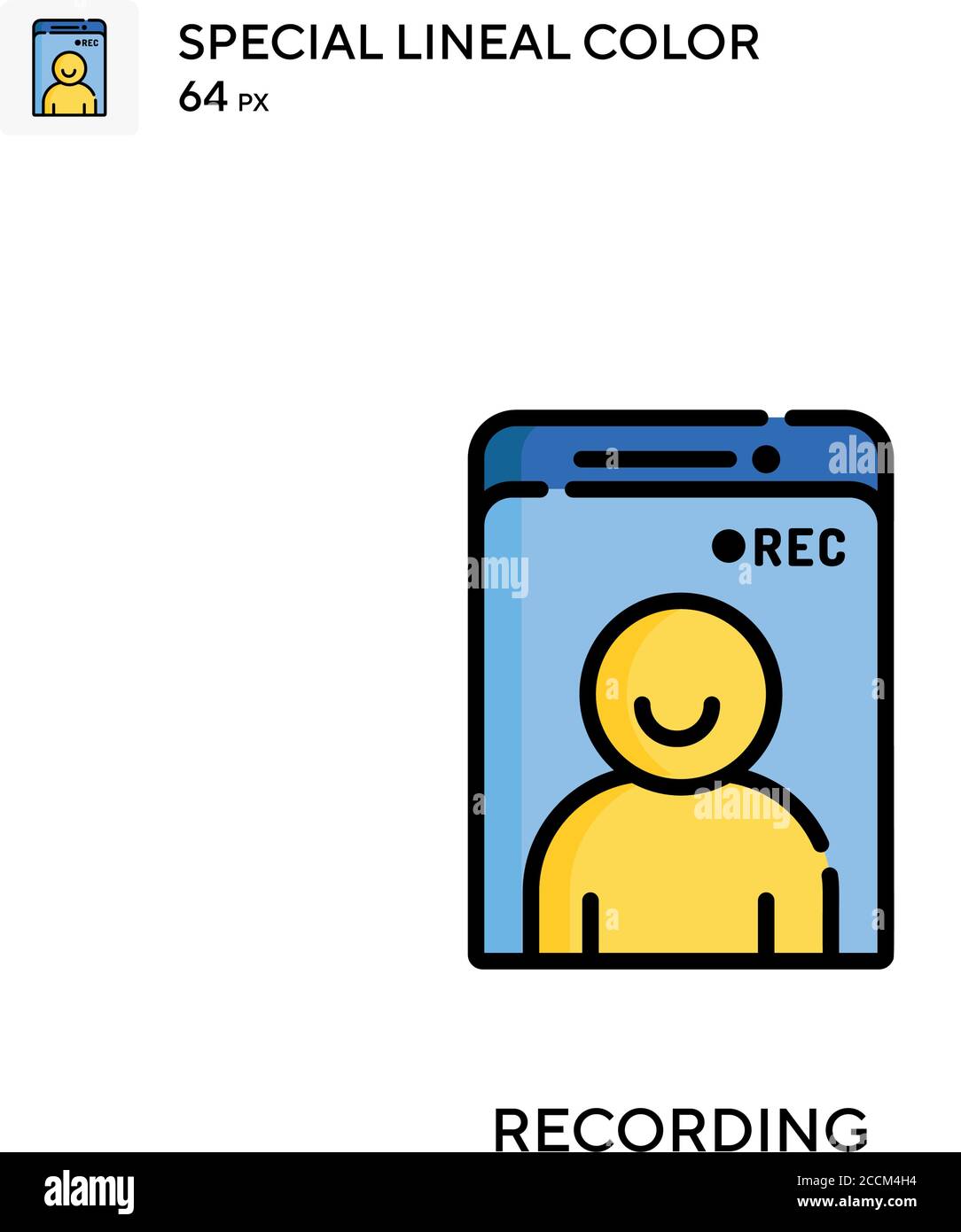 Recording Special lineal color icon. Illustration symbol design ...