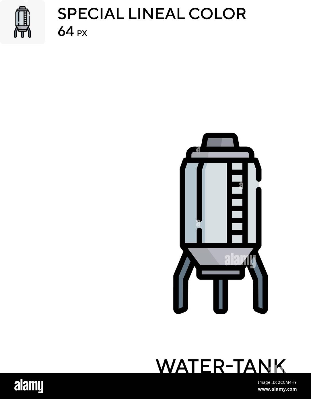 Water-tank Special lineal color icon. Illustration symbol design template for web mobile UI ...