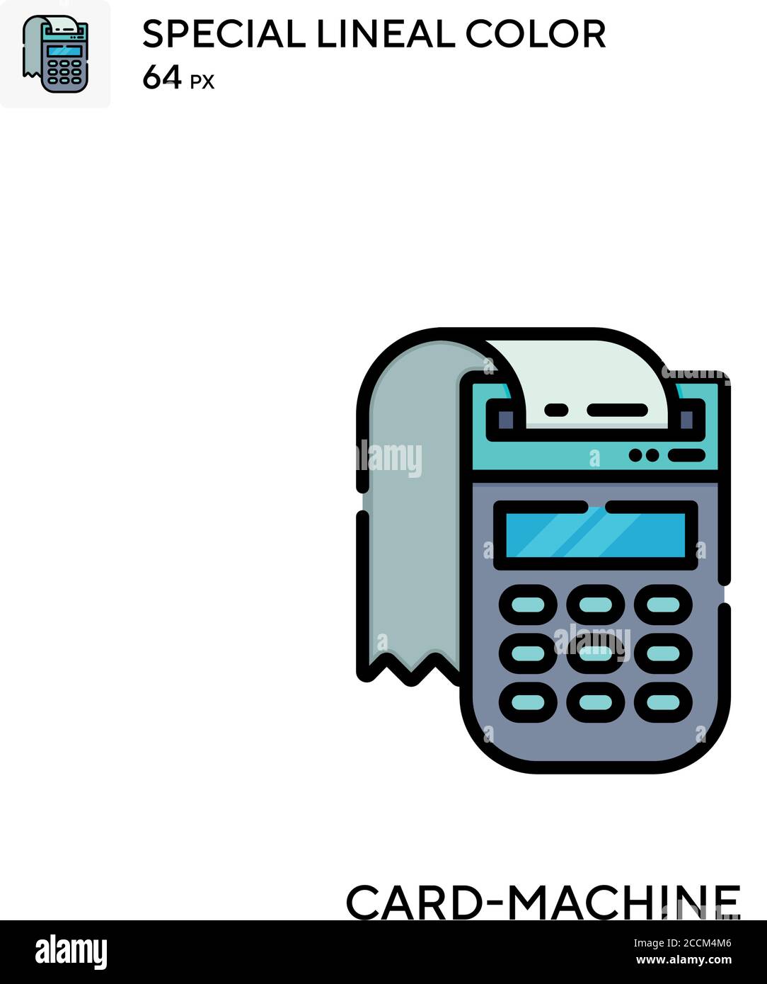Card-machine Special lineal color icon. Illustration symbol design template for web mobile UI ...