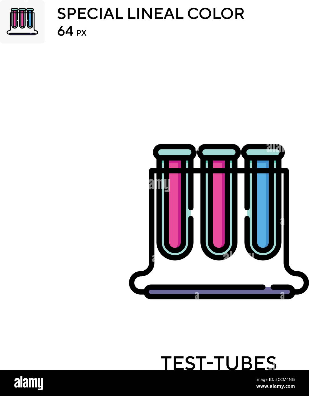 Test-tubes Special lineal color icon. Illustration symbol design ...