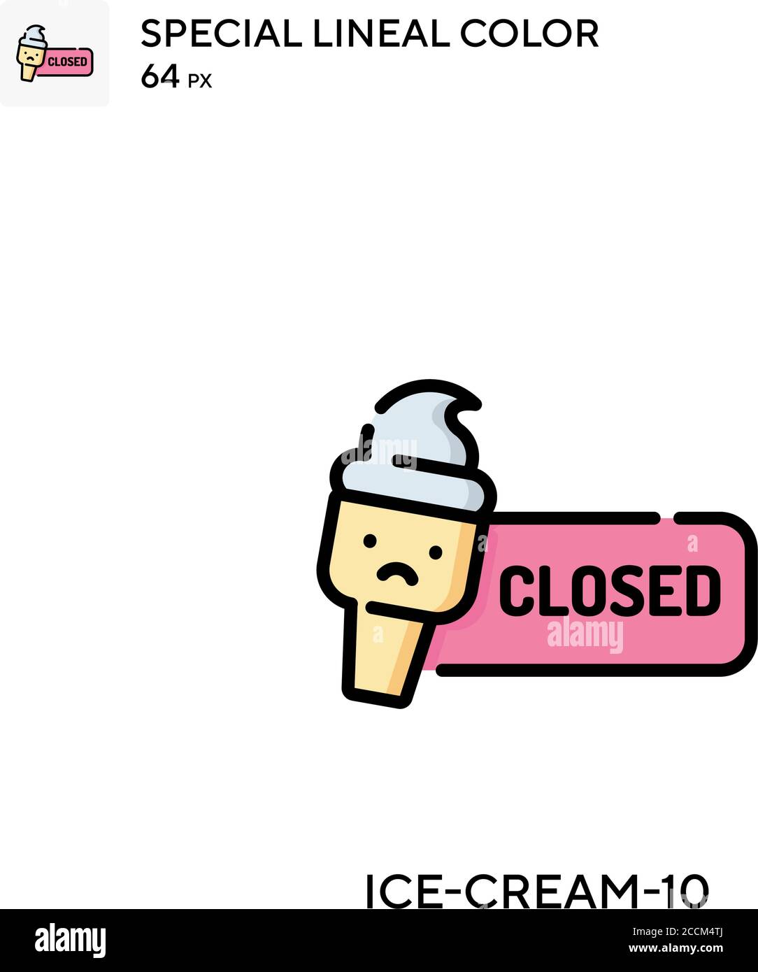 Ice-cream-10 Special lineal color icon. Illustration symbol design ...