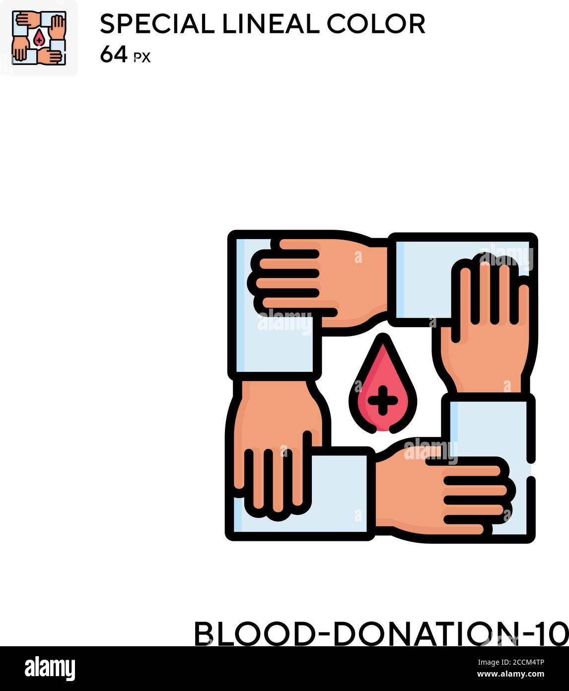 Blood-donation-10 Special lineal color icon. Illustration symbol design ...