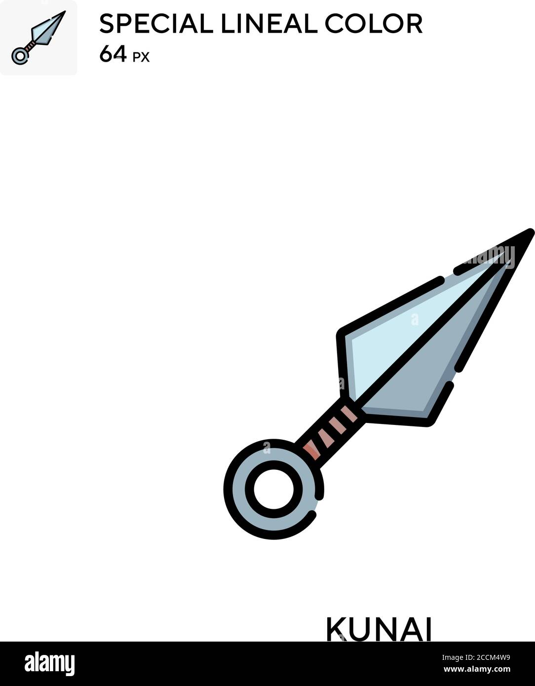 Kunai Special lineal color icon. Illustration symbol design template ...