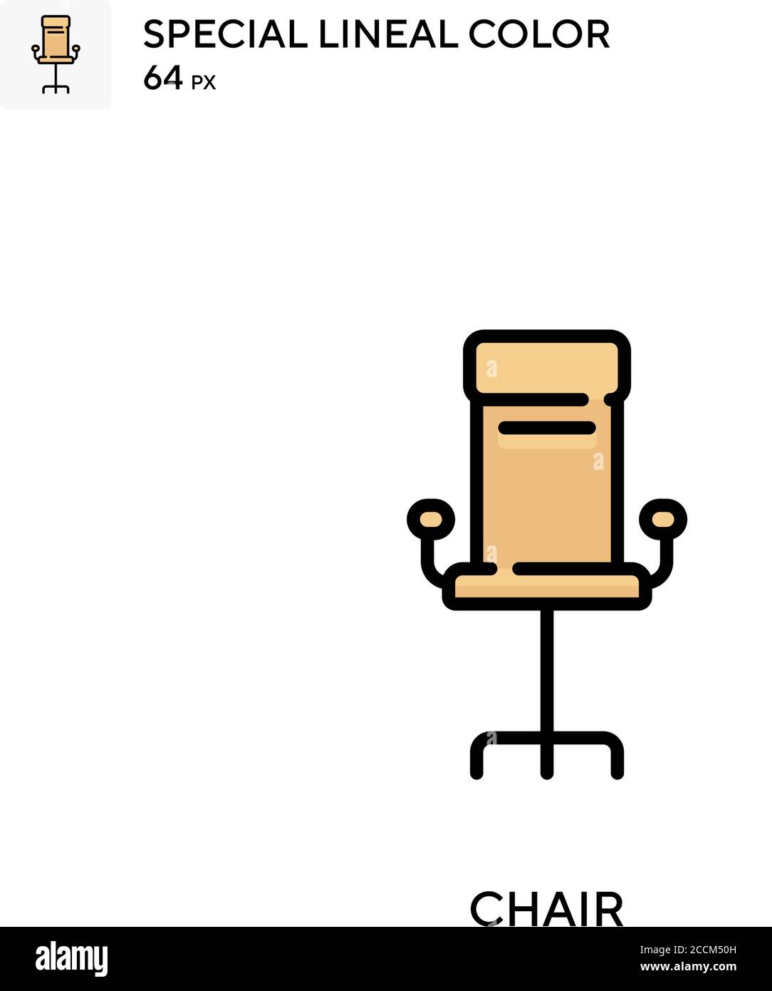 Chair Special lineal color icon. Illustration symbol design template ...