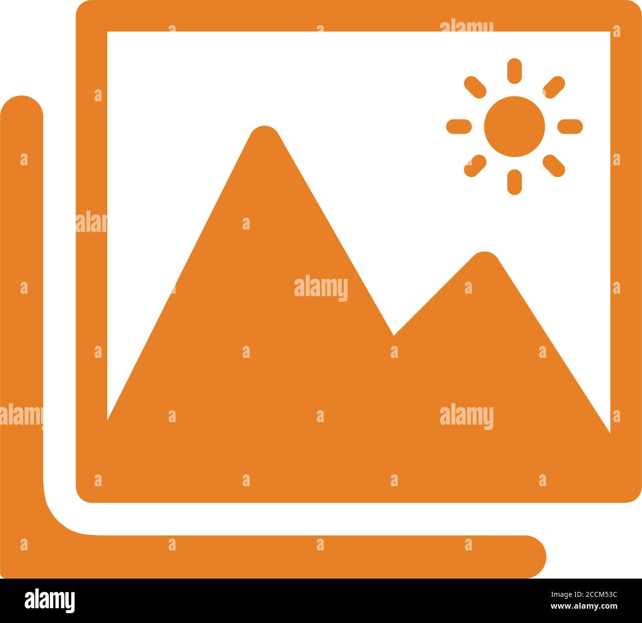 Image gallery thumbnail icon is isolated on white background. Simple ...