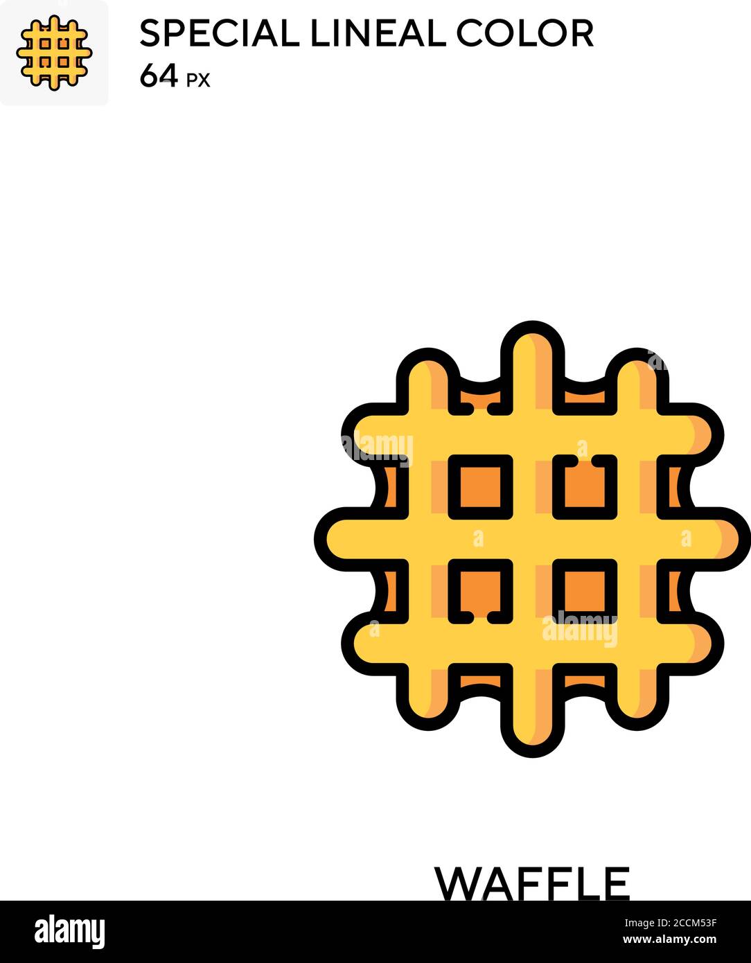 Waffle Special lineal color icon. Illustration symbol design template ...