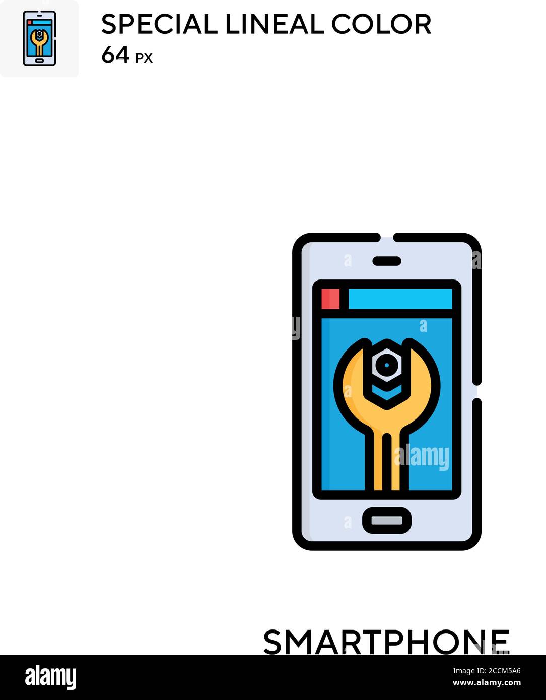 Smartphone Special lineal color icon. Illustration symbol design ...