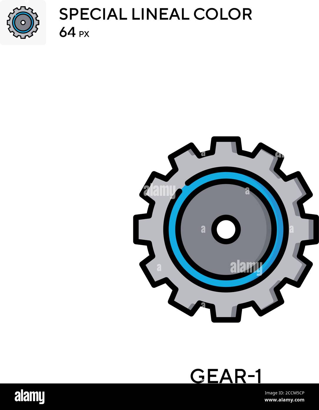 Gear-1 Special lineal color icon. Illustration symbol design template ...
