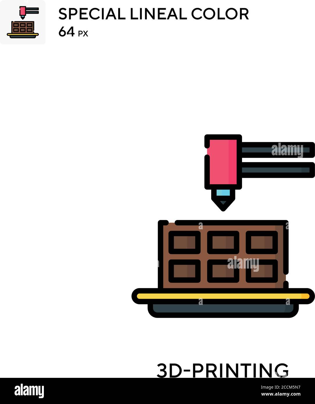 3d-printing Special lineal color icon. Illustration symbol design ...