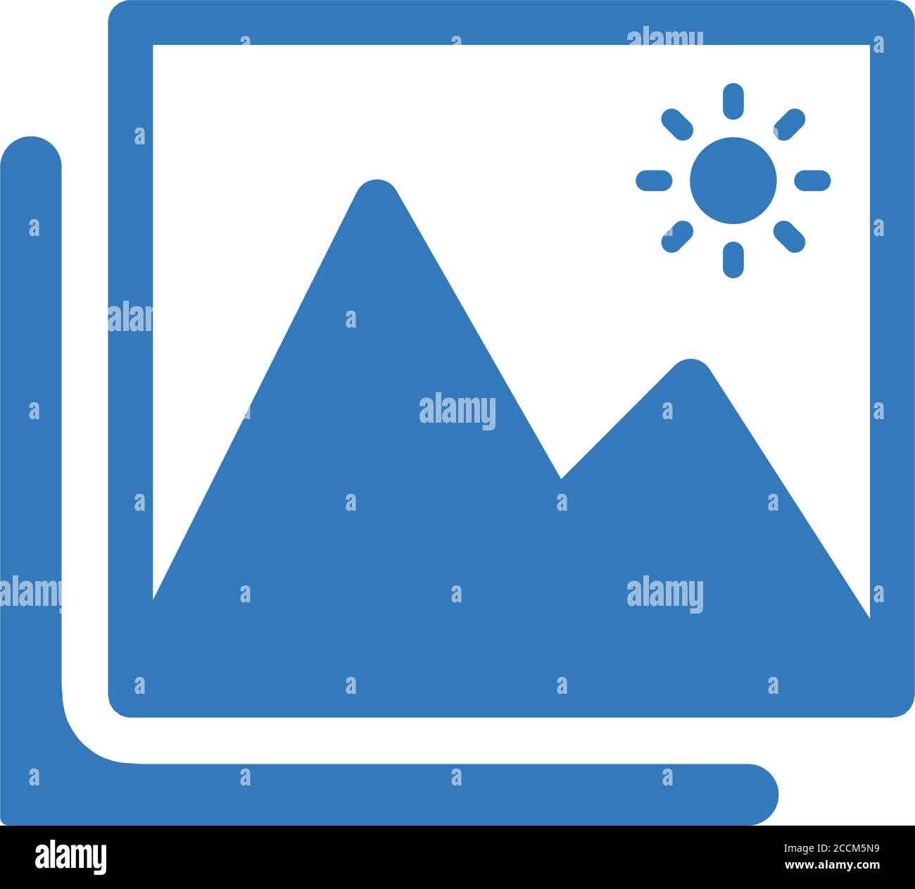 Image gallery thumbnail icon is isolated on white background. Simple ...