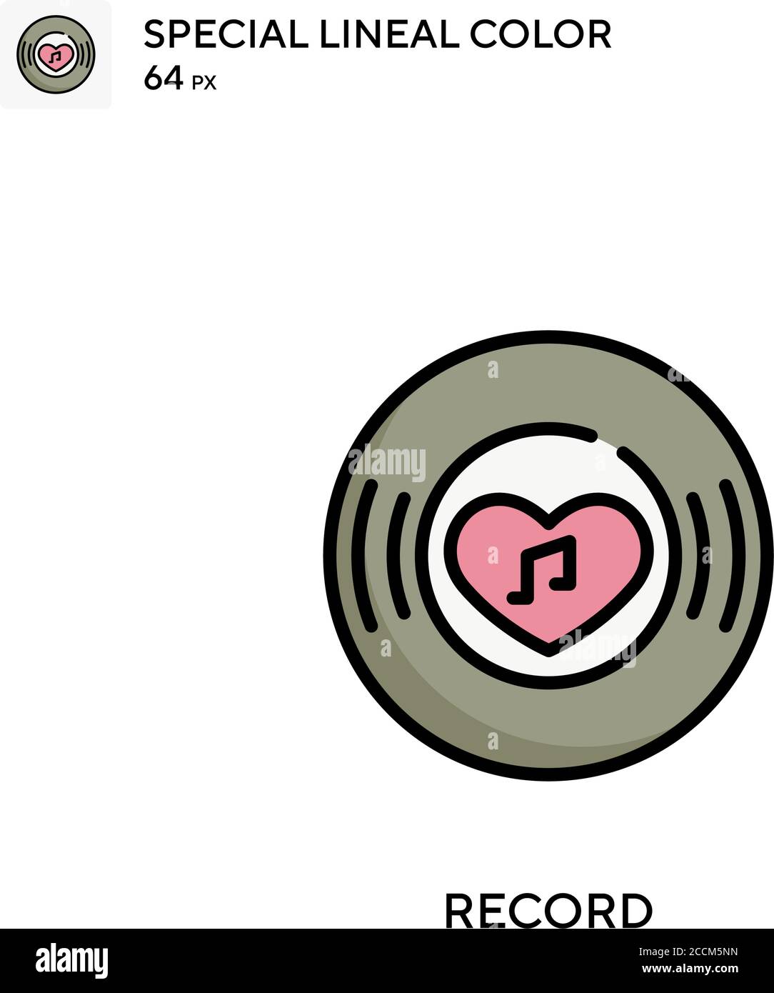 Record Special lineal color icon. Illustration symbol design template ...