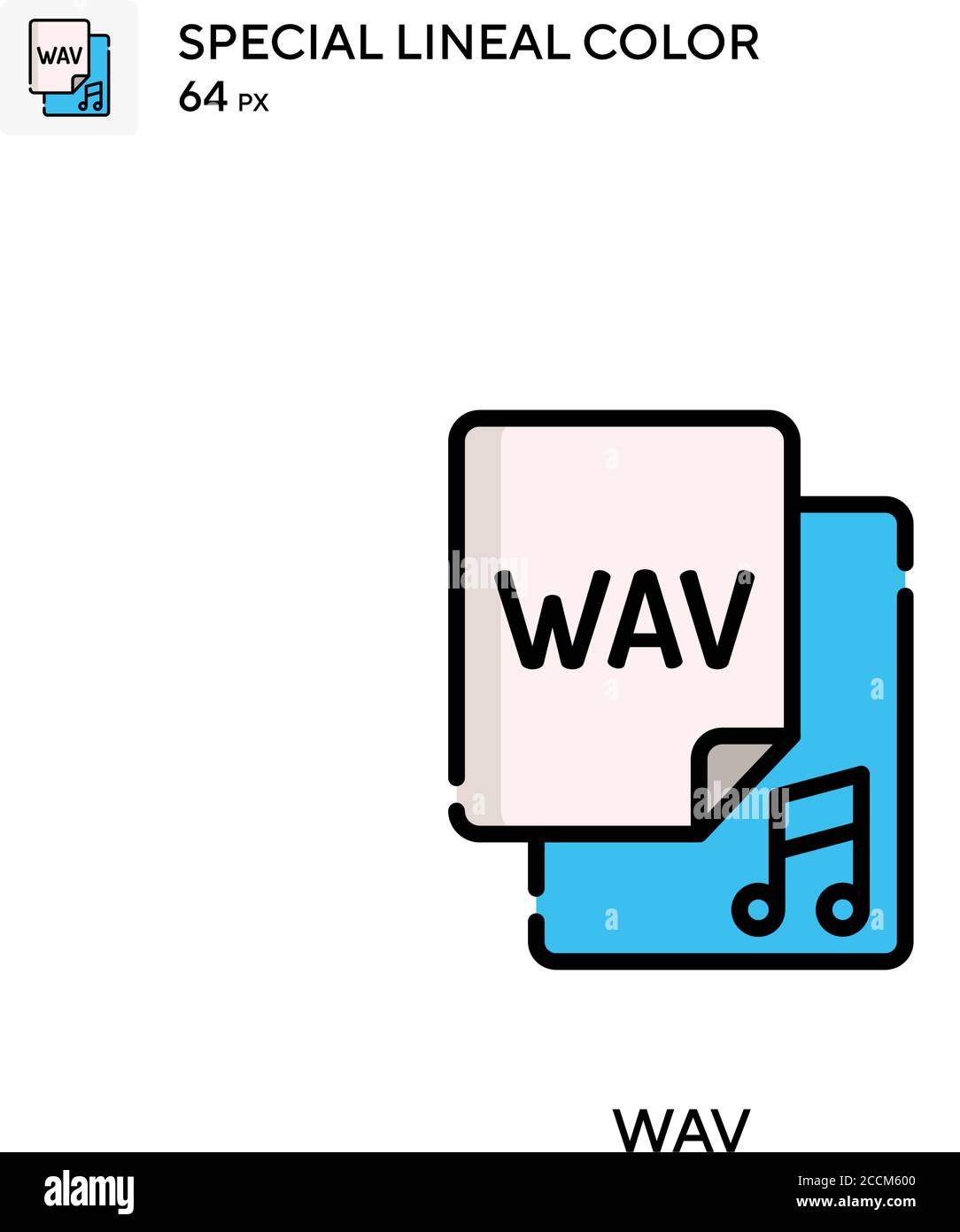 Wav Special lineal color icon. Illustration symbol design template for ...
