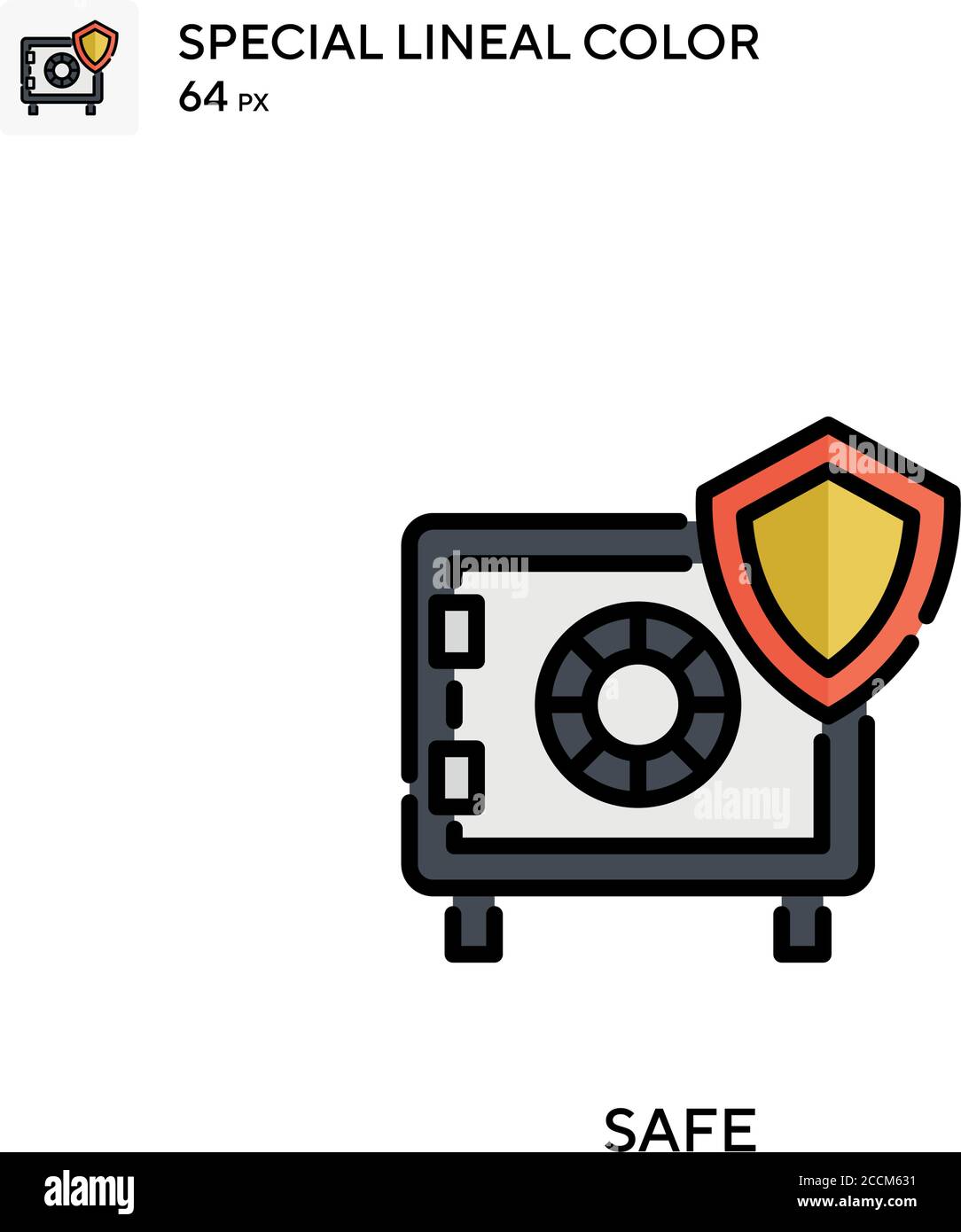 Safe Special lineal color icon. Illustration symbol design template for ...