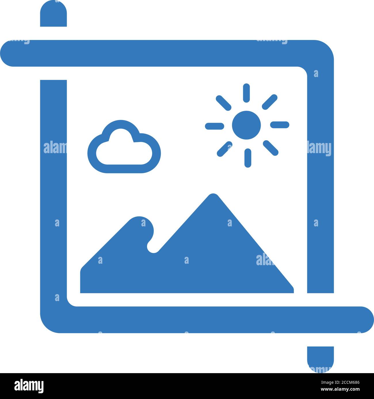 Crop image icon is isolated on white background. Simple vector ...