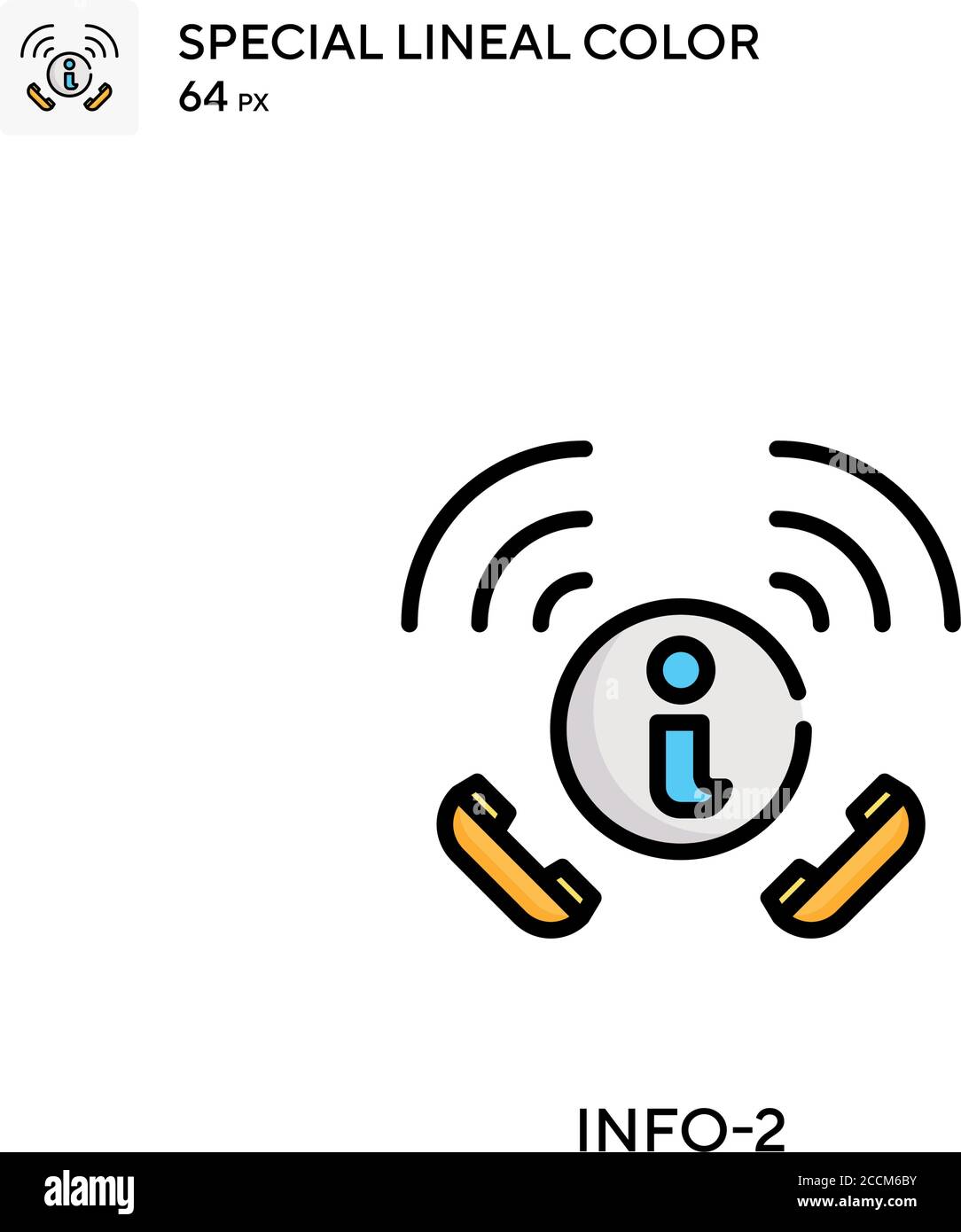 Info-2 Special lineal color icon. Illustration symbol design template ...