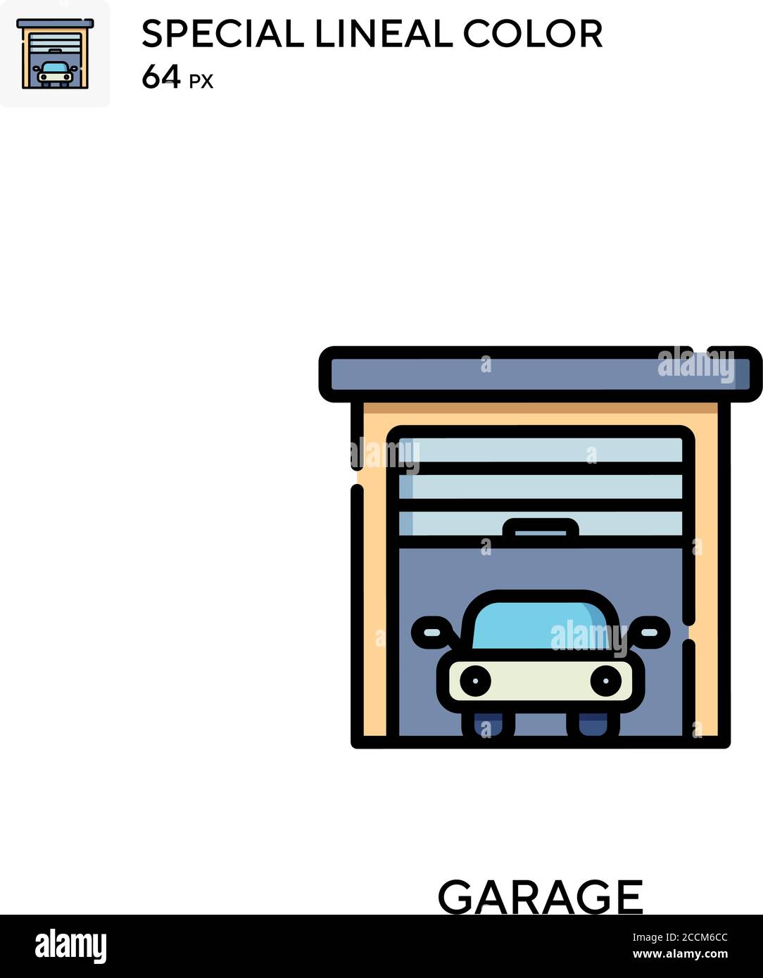 Garage Special lineal color icon. Illustration symbol design template ...