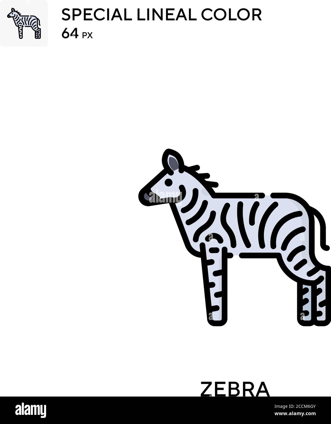 Zebra Special lineal color icon. Illustration symbol design template ...