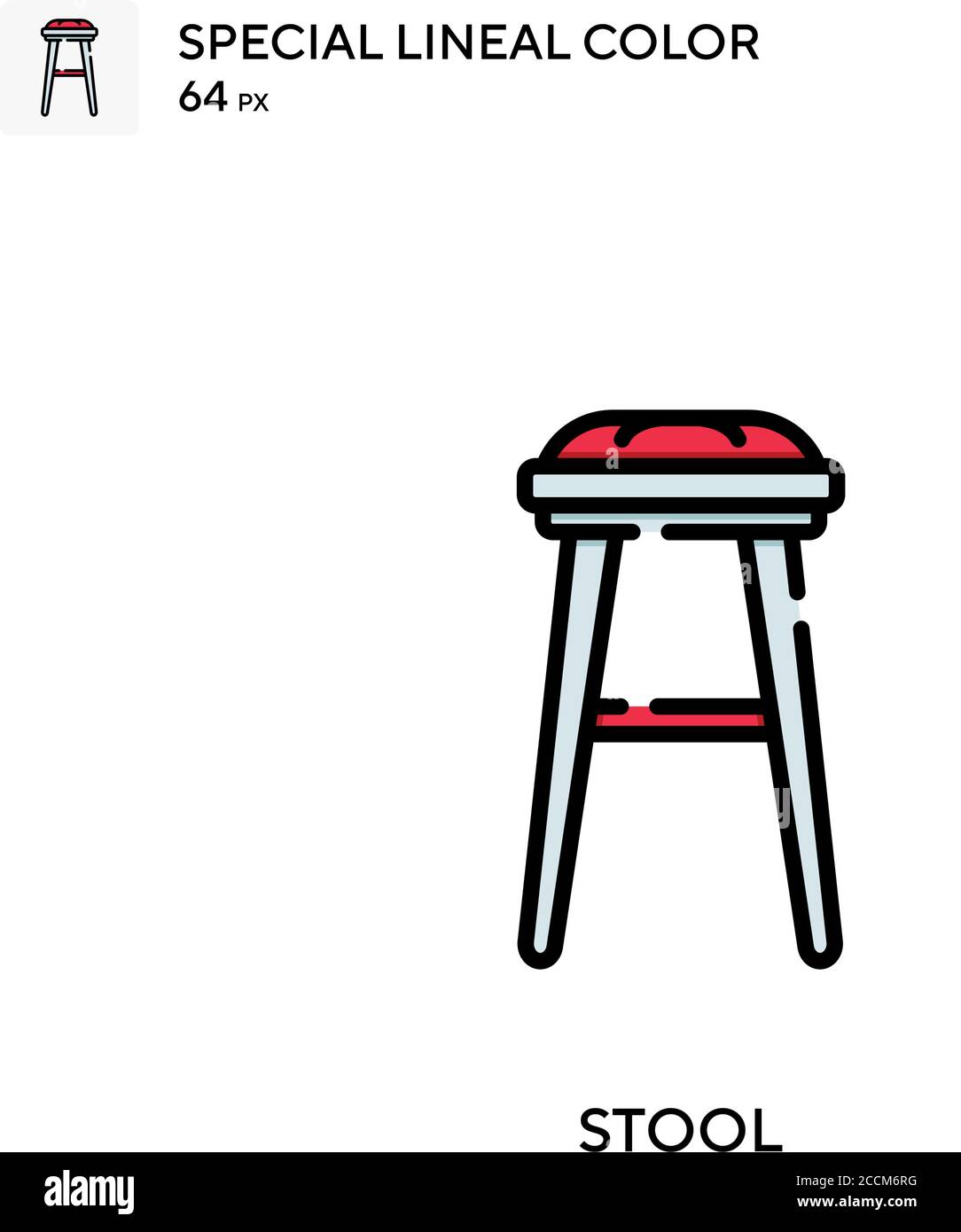 Stool Special lineal color icon. Illustration symbol design template ...