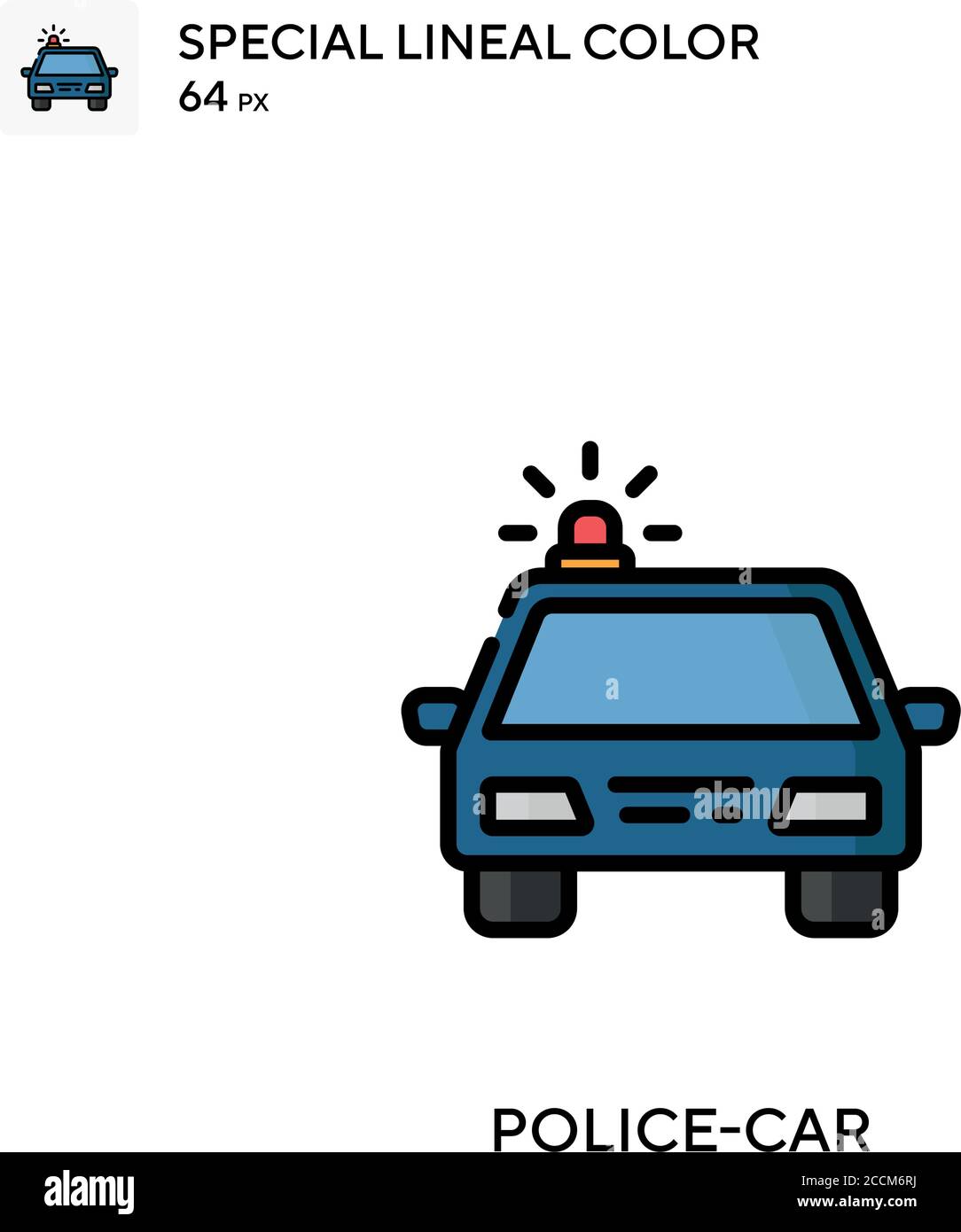 Police-car Special lineal color icon. Illustration symbol design ...