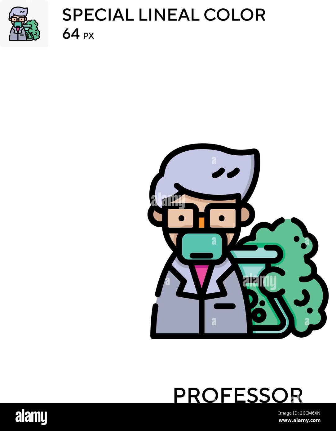 Professor Special lineal color icon. Illustration symbol design ...