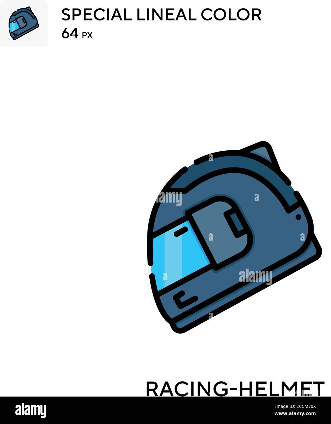 Racing-helmet Special lineal color icon. Illustration symbol design ...