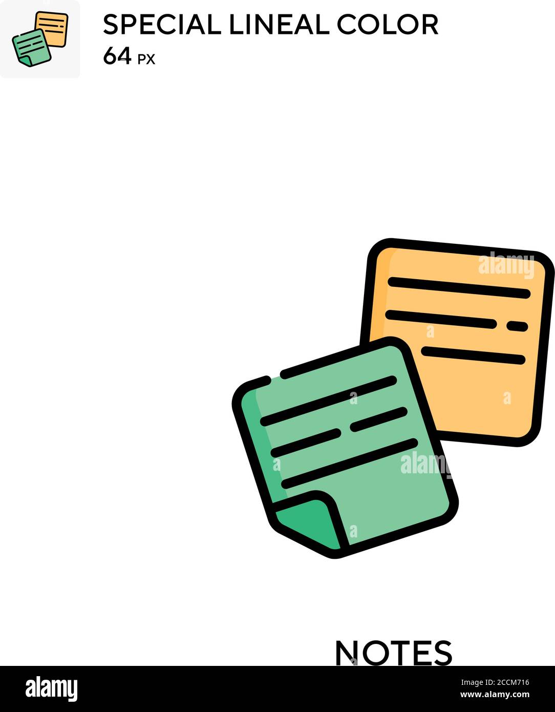 Notes Special lineal color icon. Illustration symbol design template ...