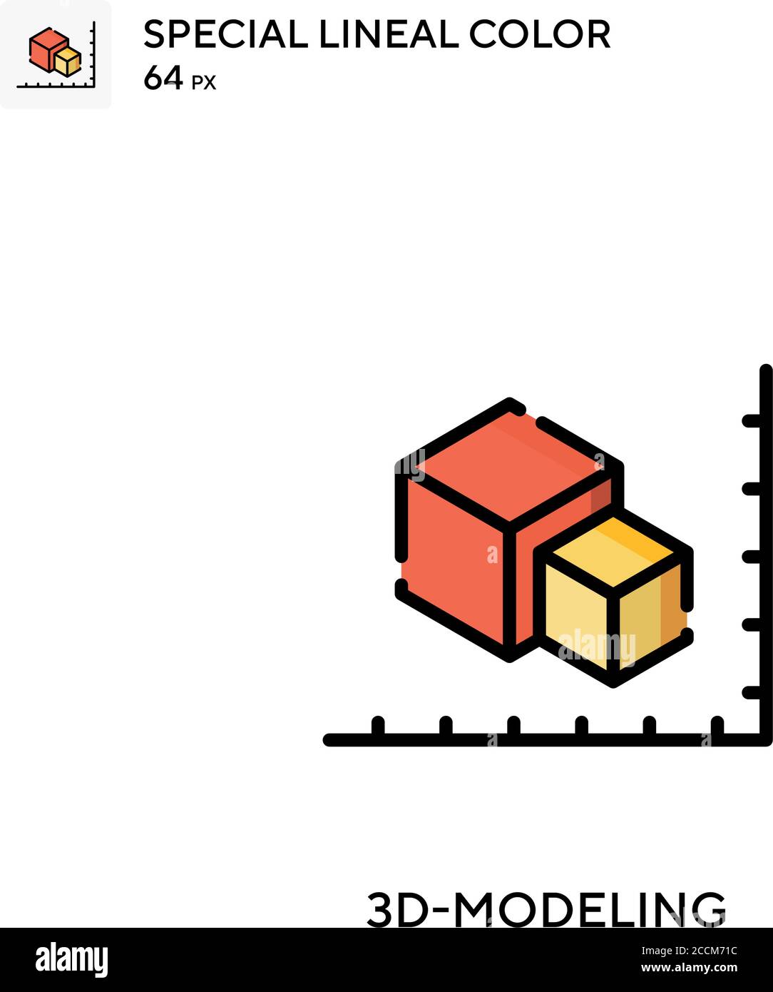 3d-modeling Special lineal color icon. Illustration symbol design ...