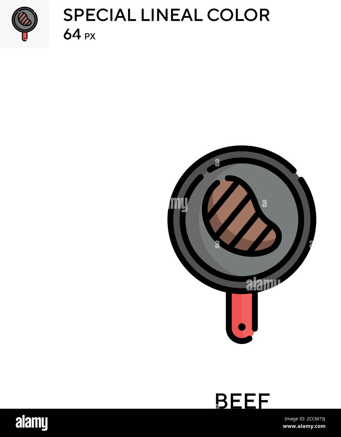 Beef Special lineal color icon. Illustration symbol design template for ...