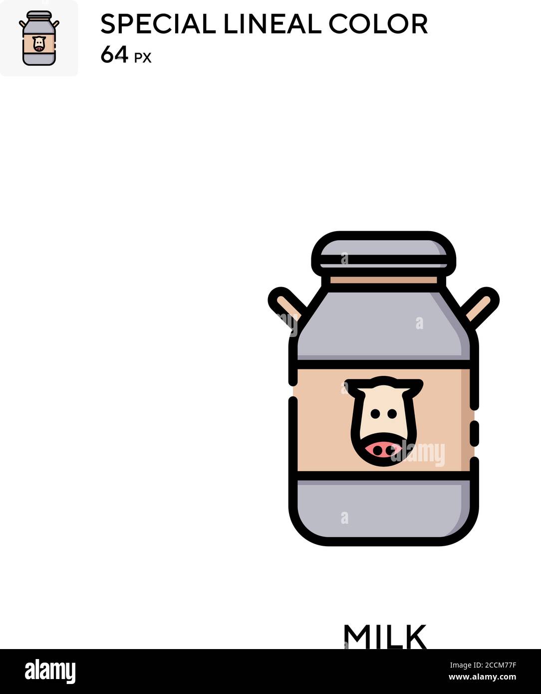 Milk Special lineal color icon. Illustration symbol design template for ...