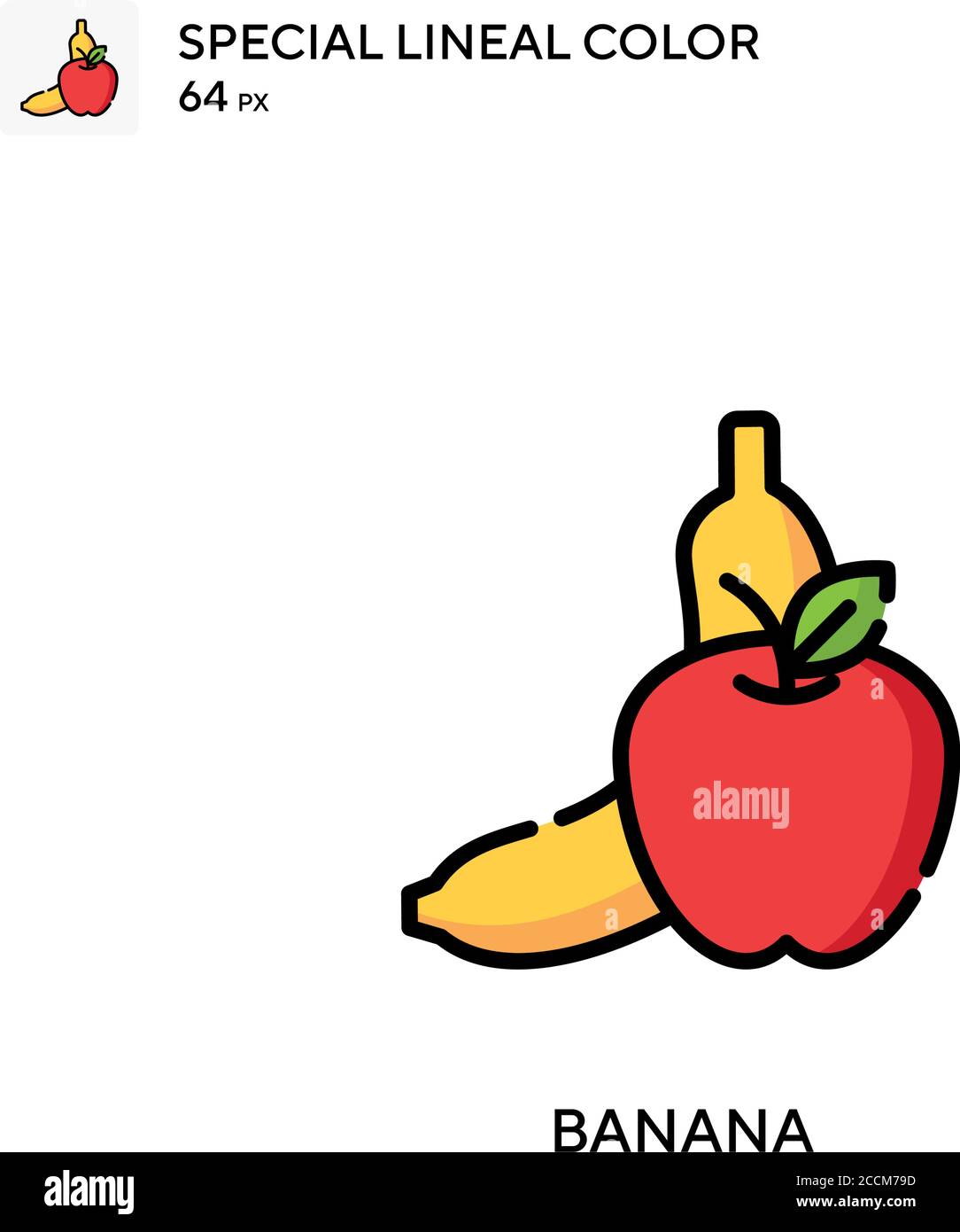 Banana Special lineal color icon. Illustration symbol design template ...