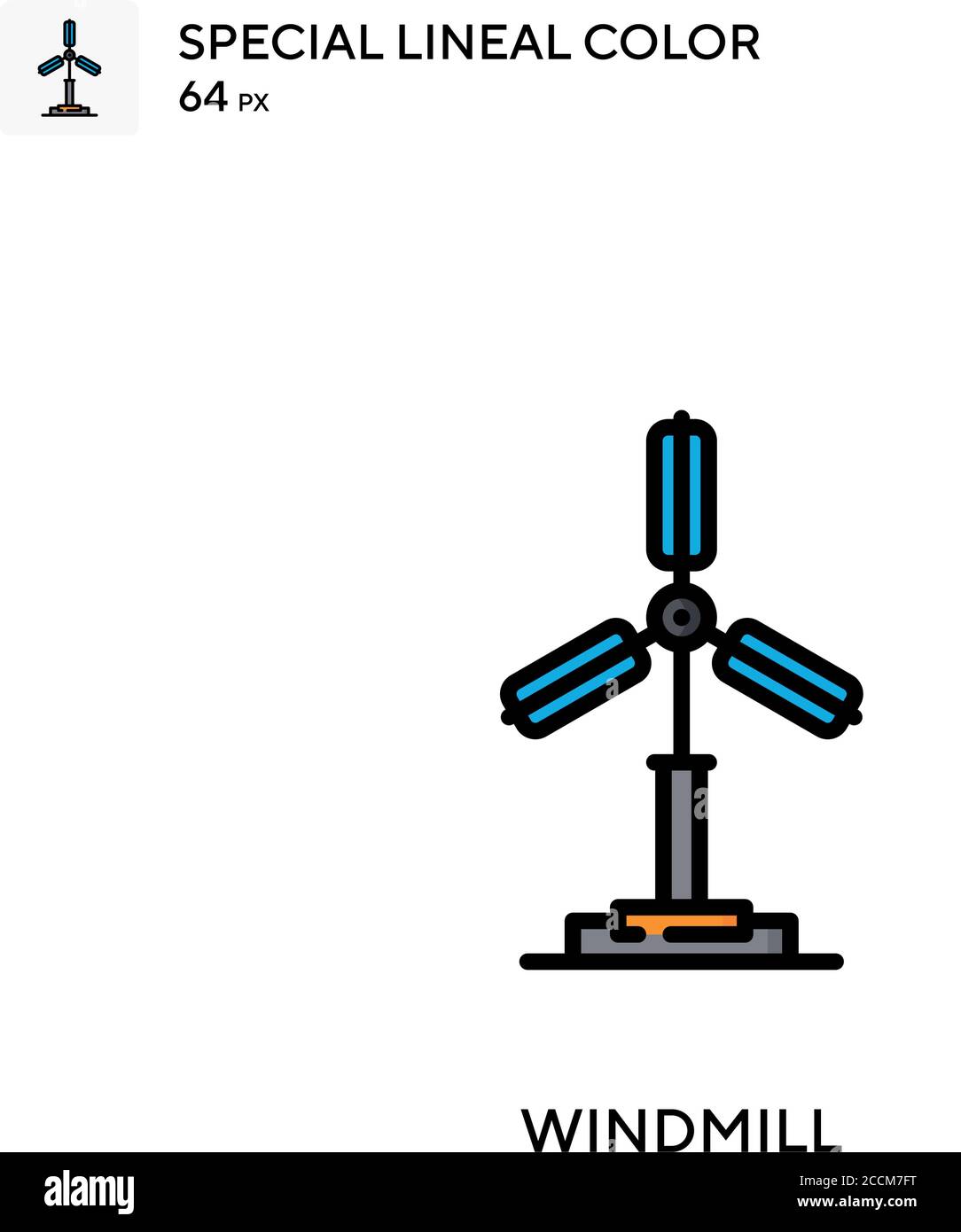 Windmill Special lineal color icon. Illustration symbol design template ...