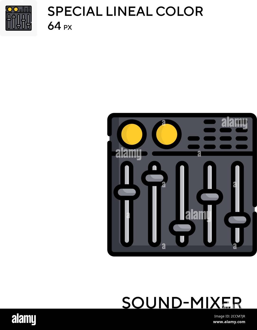 Sound-mixer Special lineal color icon. Illustration symbol design ...
