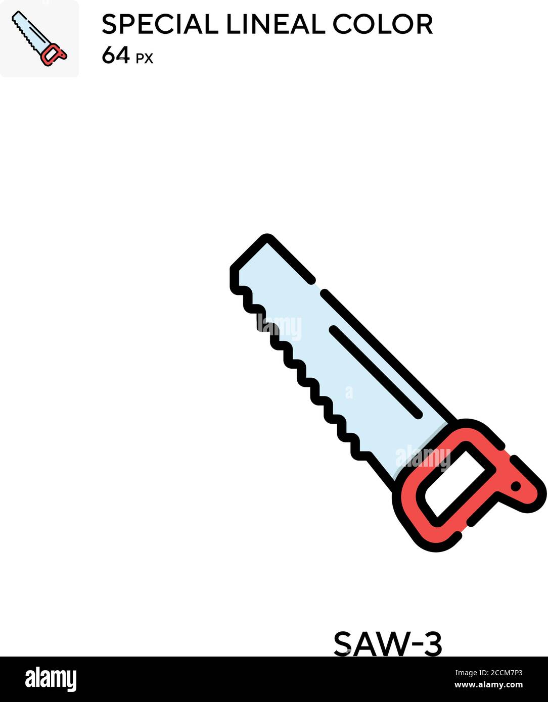 Saw-3 Special lineal color icon. Illustration symbol design template ...