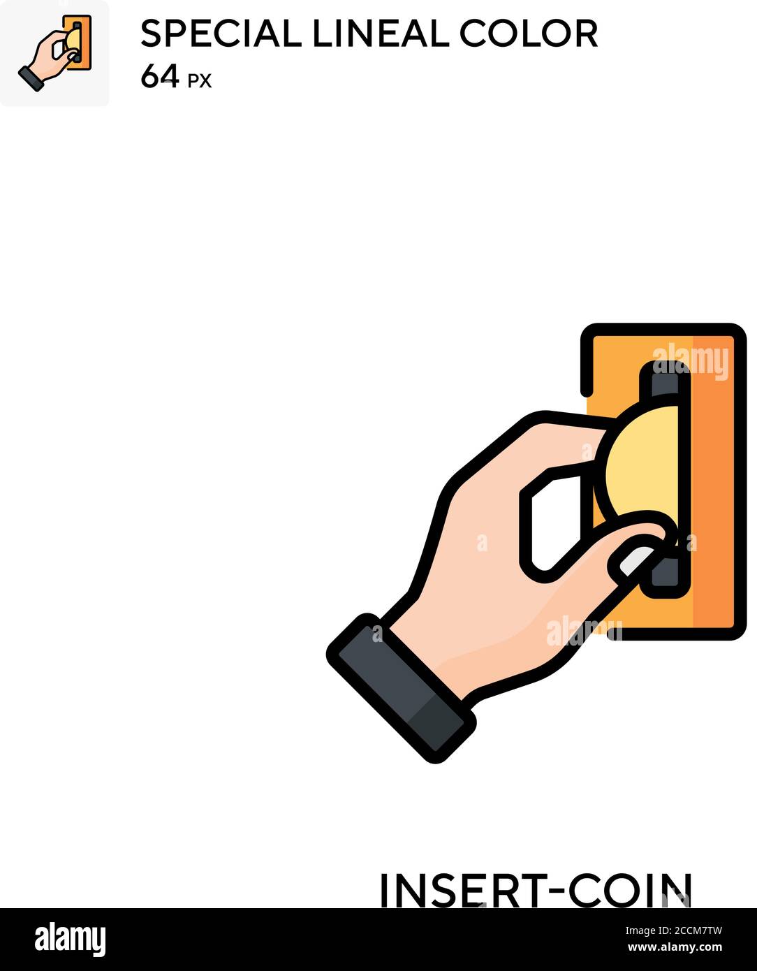 Insert-coin Special lineal color icon. Illustration symbol design ... Insert-coin Special lineal color icon. Illustration symbol design ...