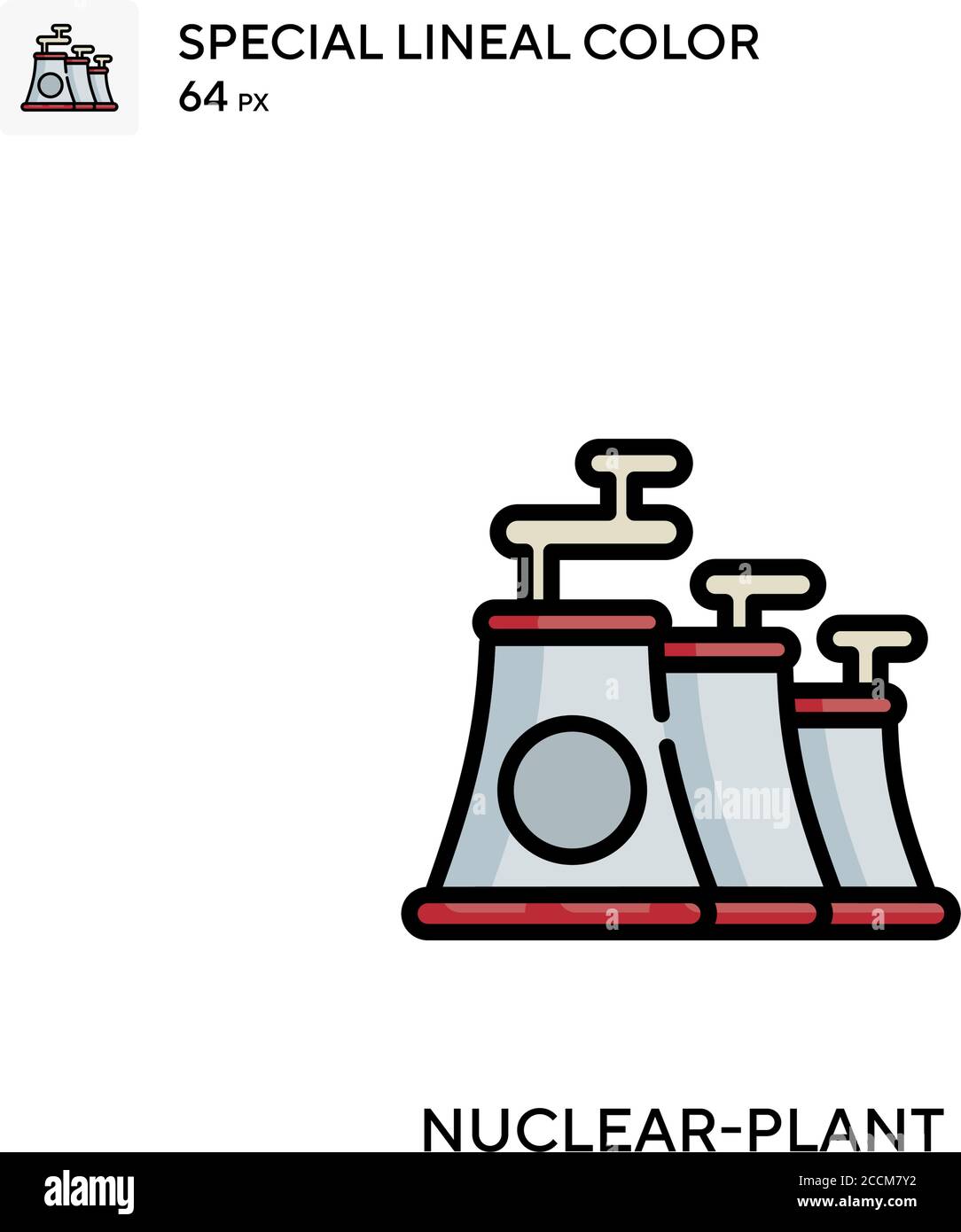 Nuclear-plant Special lineal color icon. Illustration symbol design ...