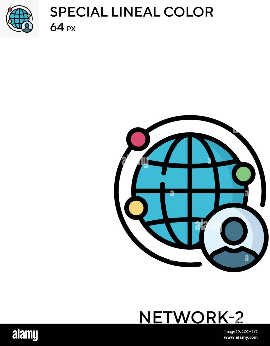 Network-2 Special lineal color icon. Illustration symbol design ...