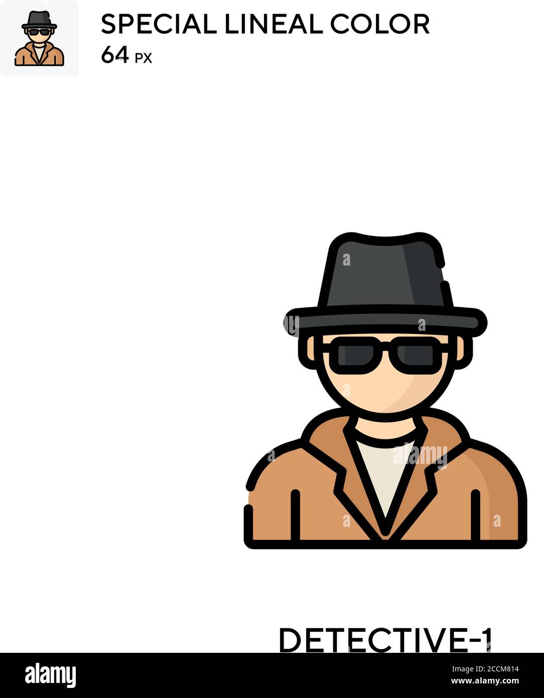 Detective-1 Special lineal color icon. Illustration symbol design ...