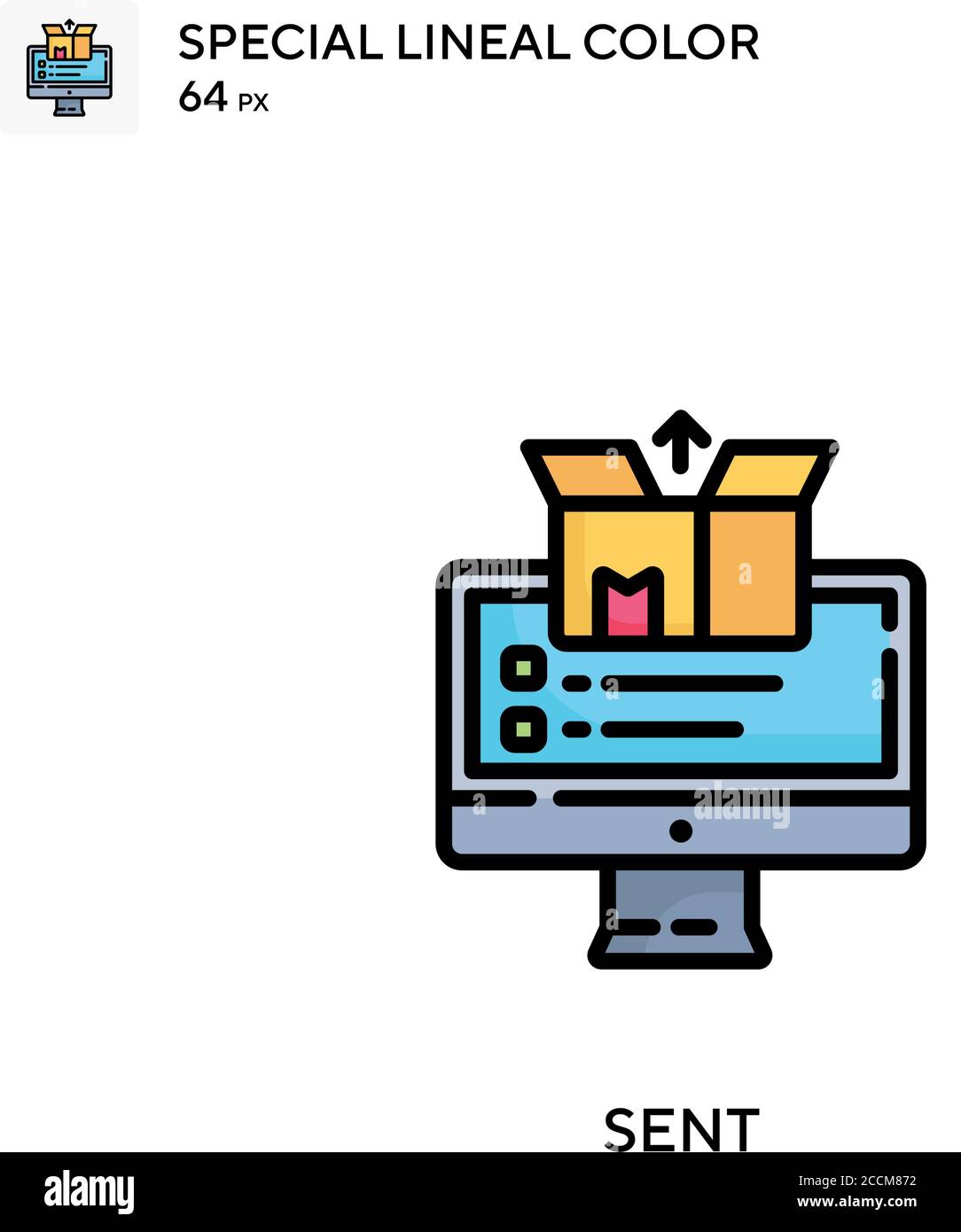 Sent Special lineal color icon. Illustration symbol design template for ...