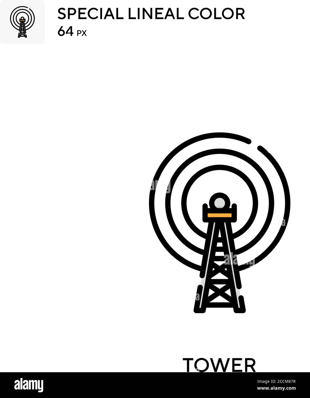 Tower Special lineal color icon. Illustration symbol design template ...